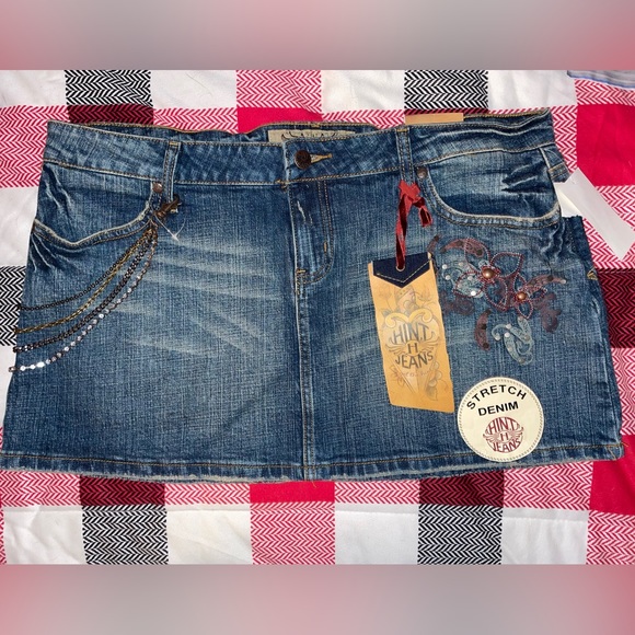 Hint Jeans | Skirts | Nwt Hint Jeans Mini Skirt | Poshmark